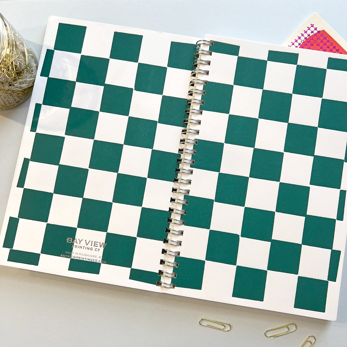 Teal Checkerboard - Journal – Bay View Printing Co