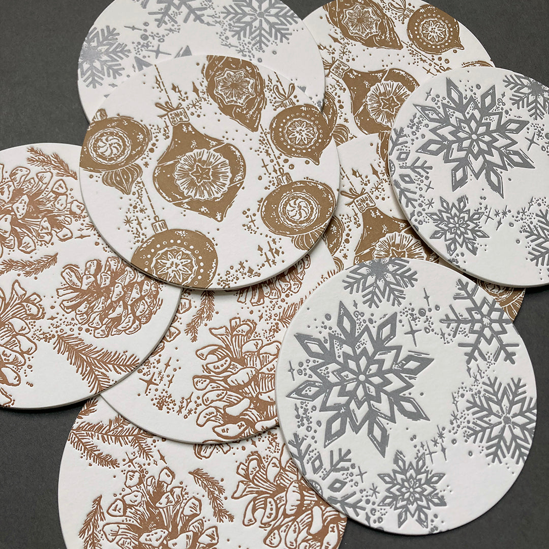 "Festive Winter" Coasters – Bay View Printing Co