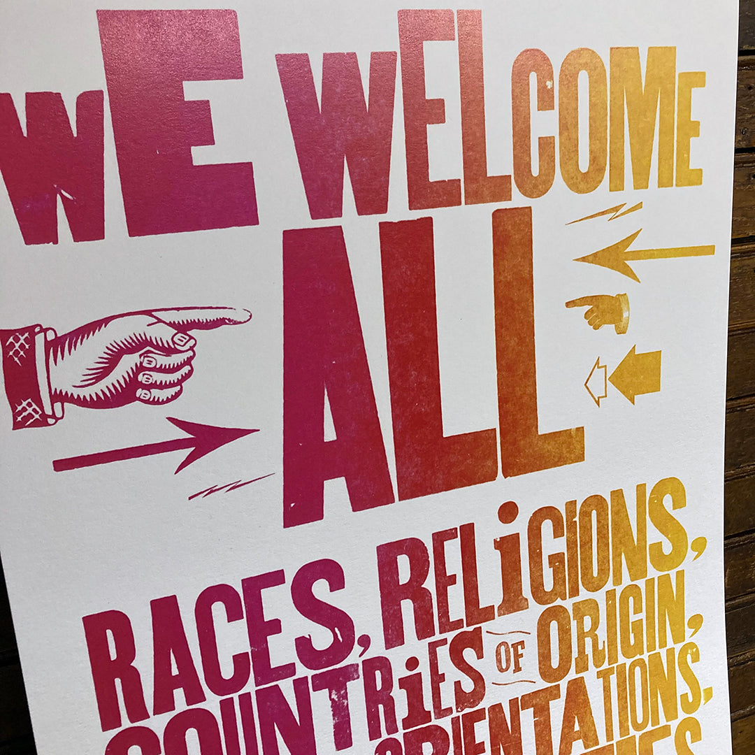 We Welcome All Poster – Bay View Printing Co