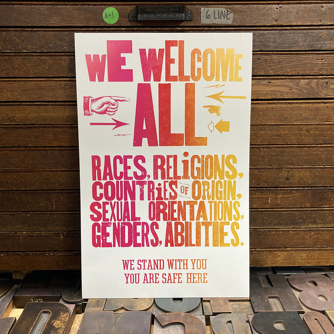 We Welcome All Poster – Bay View Printing Co